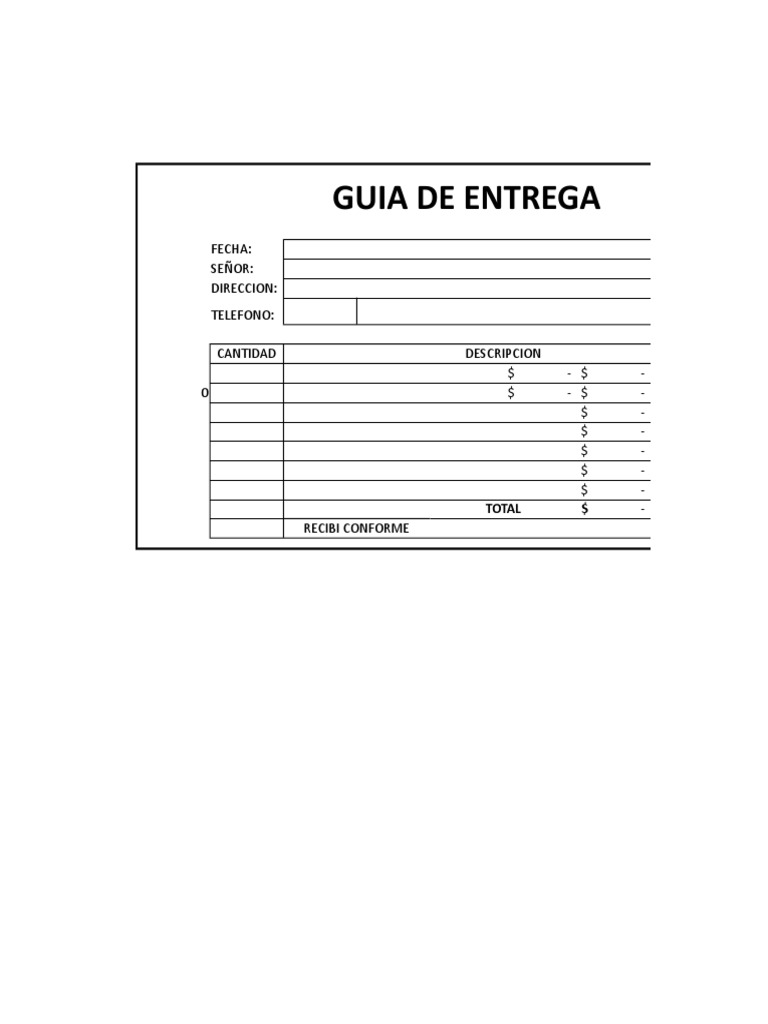 Guia Entrega