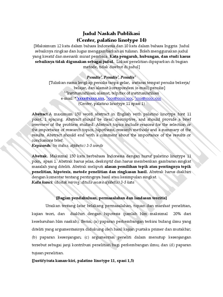 Template Manuskrip | PDF