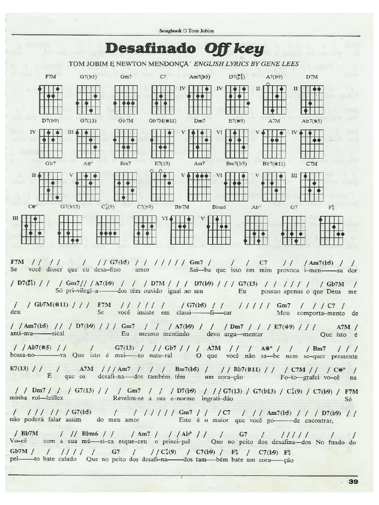 Desafinado Tom Jobim Pdf Pdf