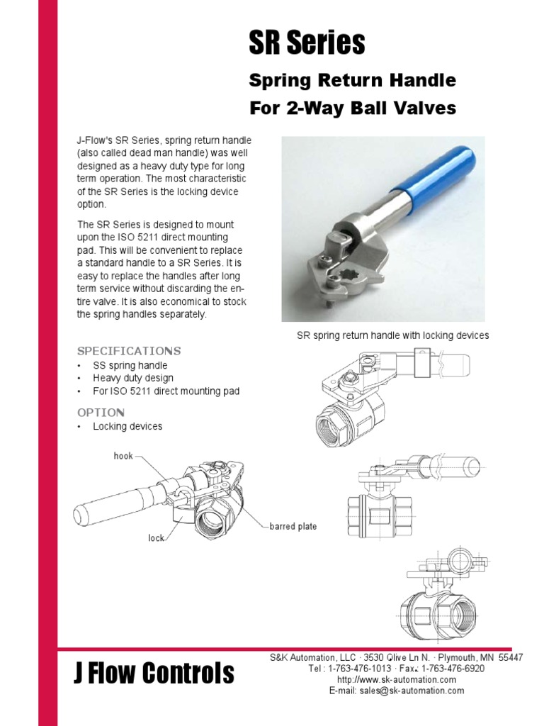 SR Series: J Flow Controls | PDF | Screw | Manufactured Goods