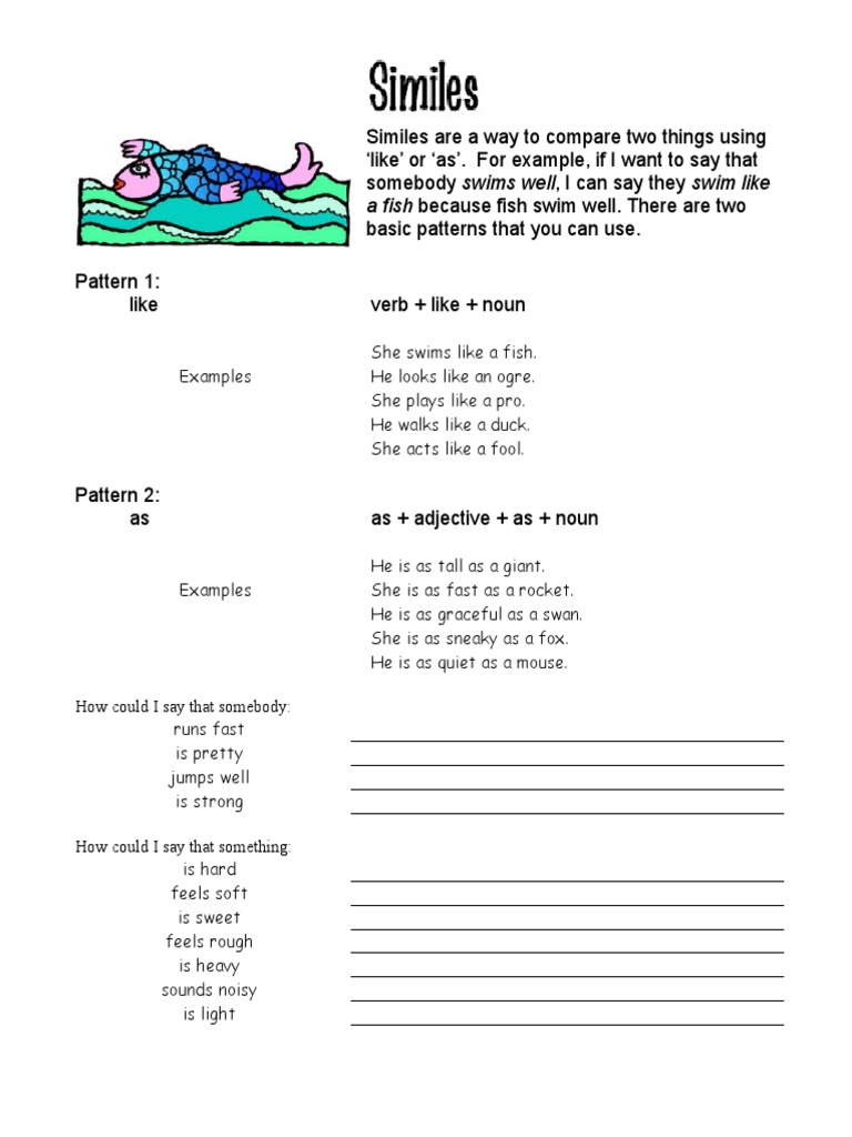 A Fish Because Fish Swim Well. There Are Two | PDF