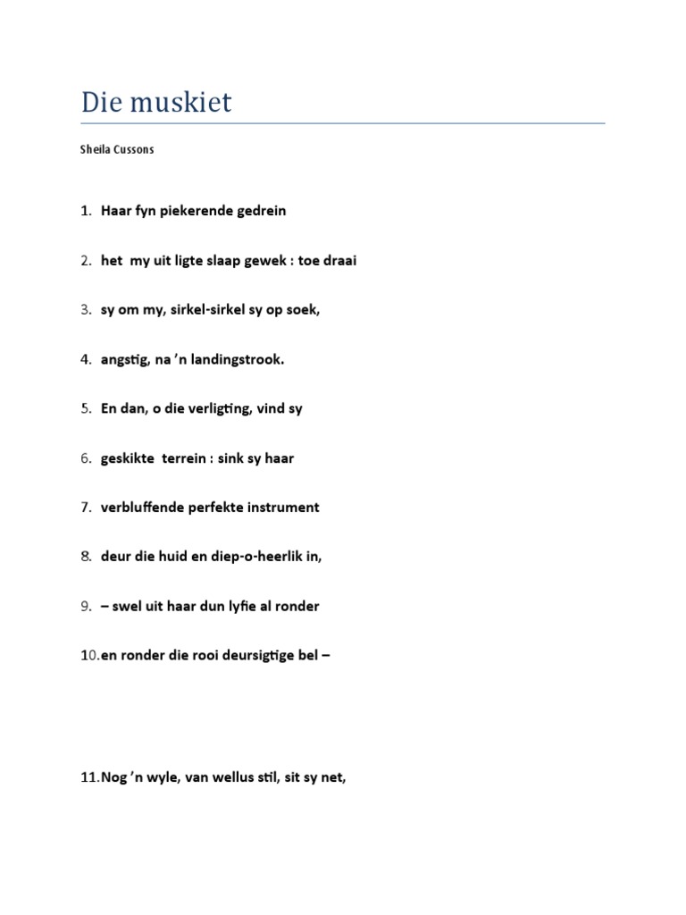 Die Muskiet Word | PDF