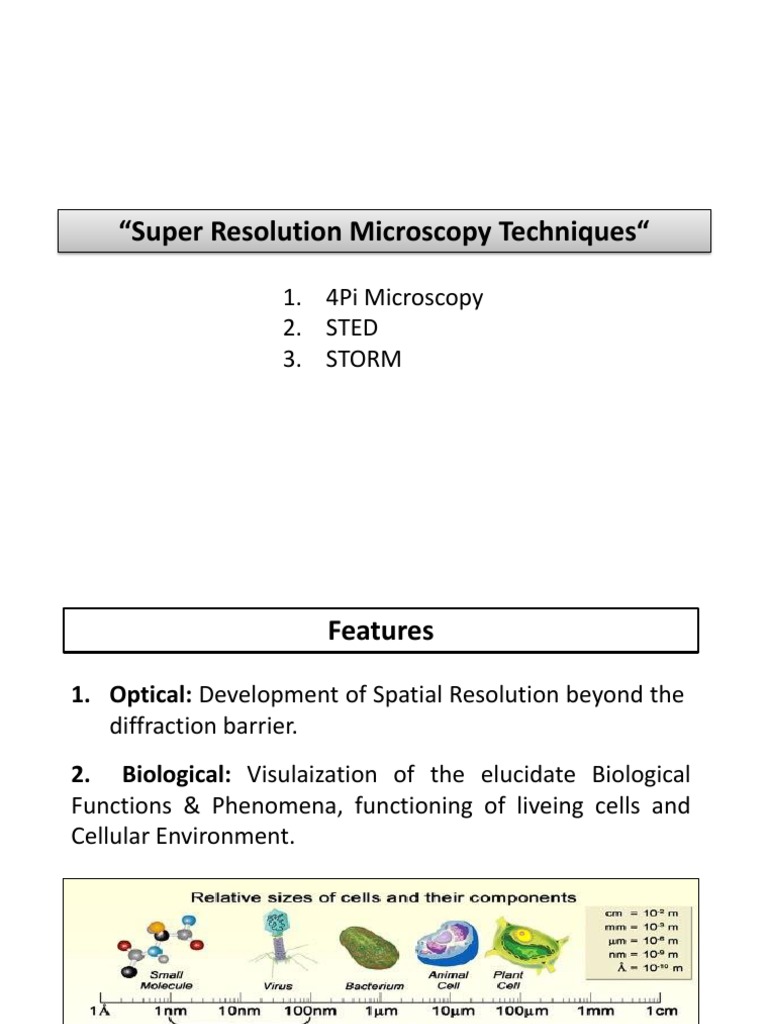Super Resolution Microscopy 4pi and STED. | PDF | Microscopy | Angular Resolution