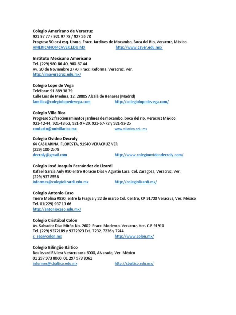 Base de Datos Escuelas Veracruz | PDF | México