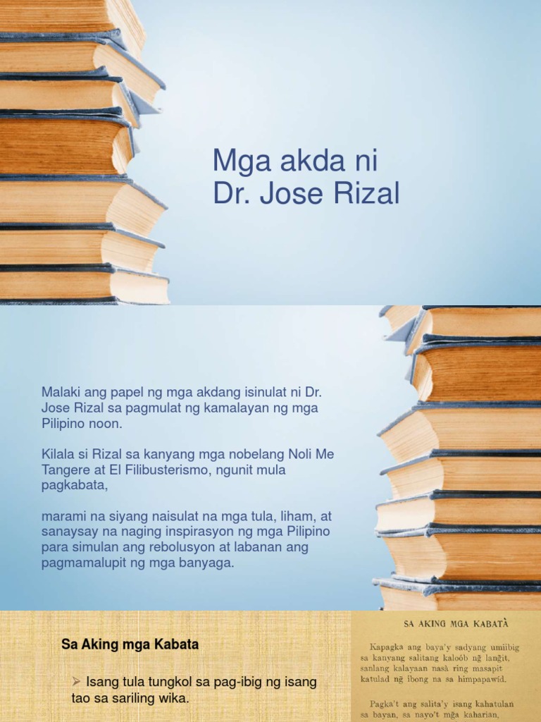 Mga Akda Ni Dr. Jose Rizal | PDF