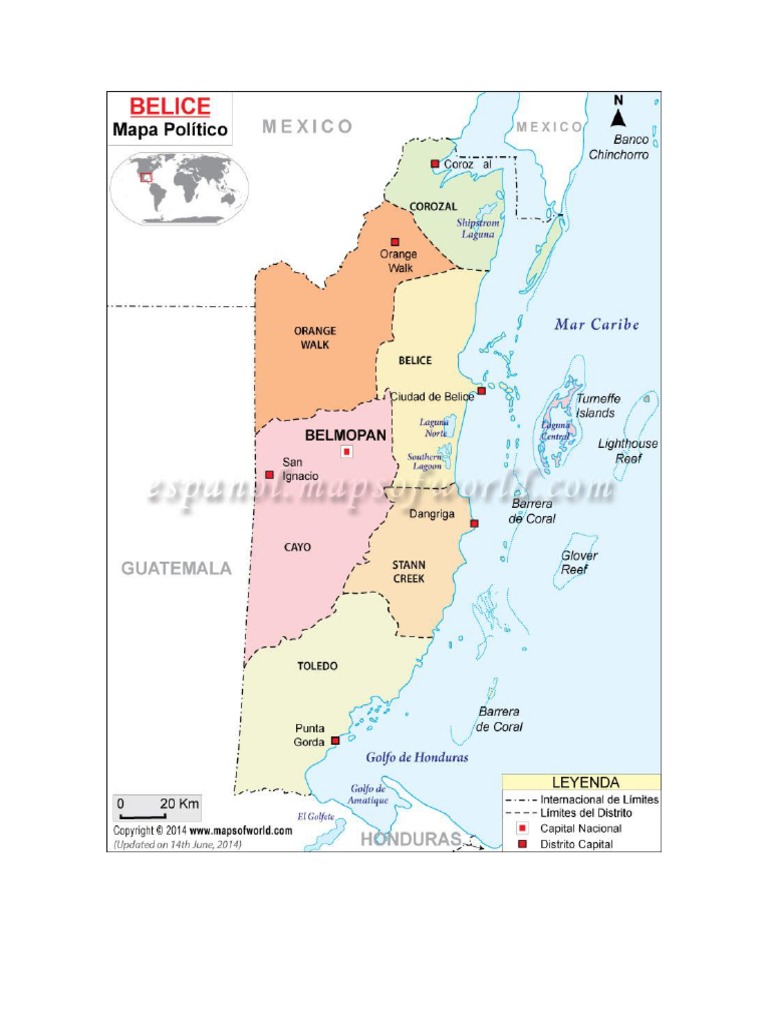 Mapa de Belice | PDF