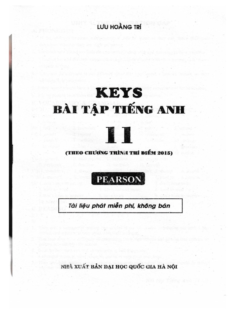 Keys Bai Tap 11 Luu Hoang Tri | PDF