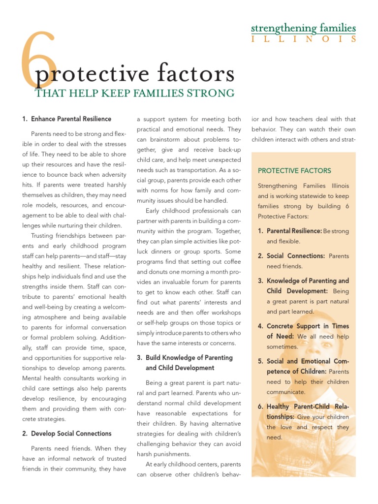 6 Protective Factors To Families Keep Strong | PDF | Parenting ...