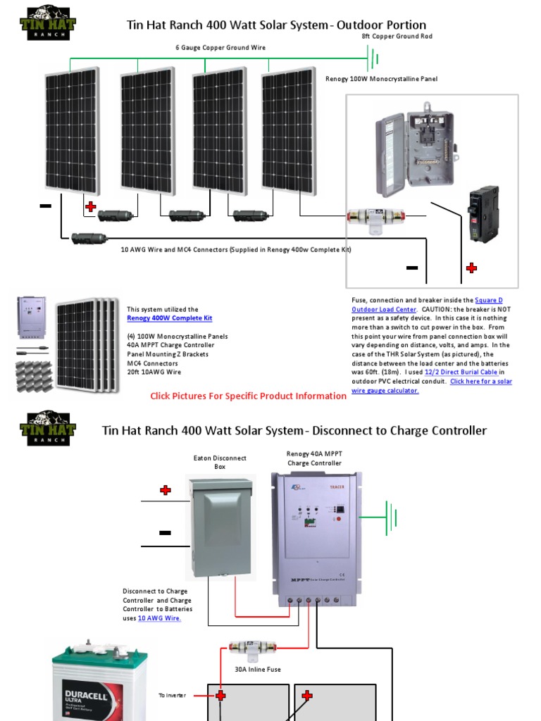 THR 400 W Solar System SchematicR1 | PDF | Power Inverter | Fuse ...