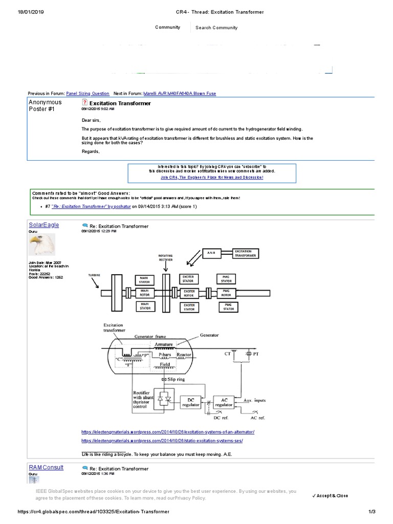 CR4 - Thread - Excitation Transformer | PDF | Internet Forum | Transformer