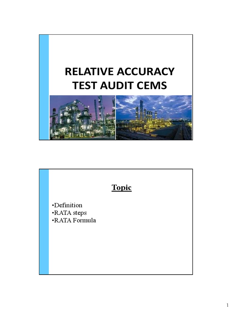 Relative Accuracy Test Audit Cems: Topic | PDF | Standard Deviation ...