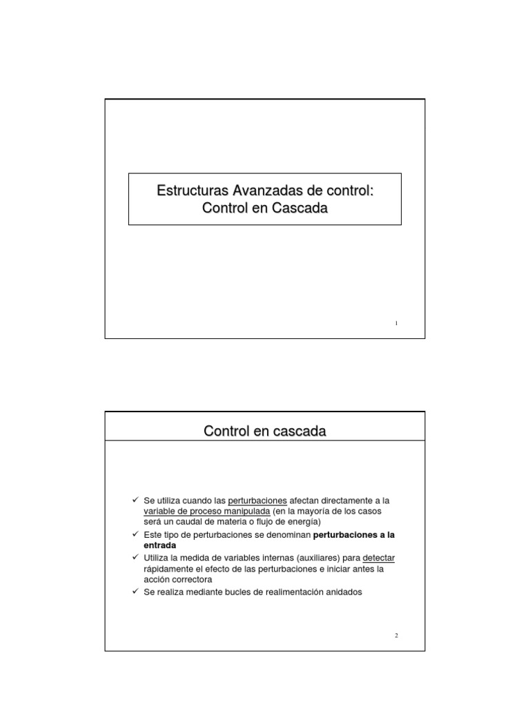 Ejemplos de Control en Cascada | PDF | Realimentación | Presión