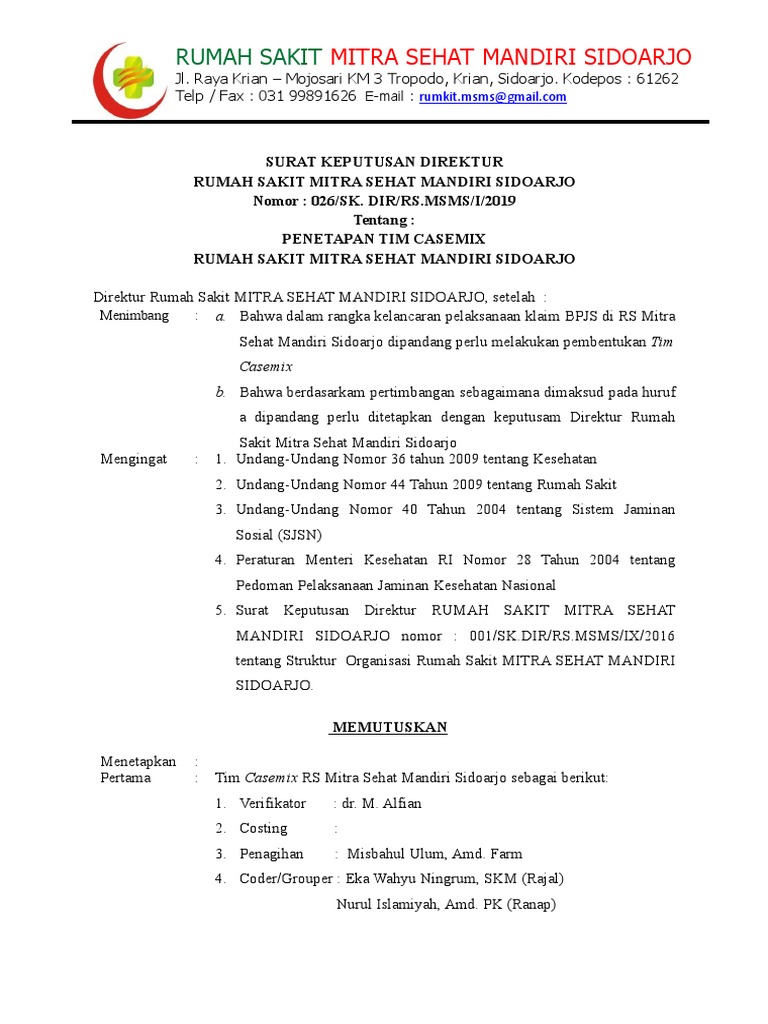 SK Tim Casemix | PDF