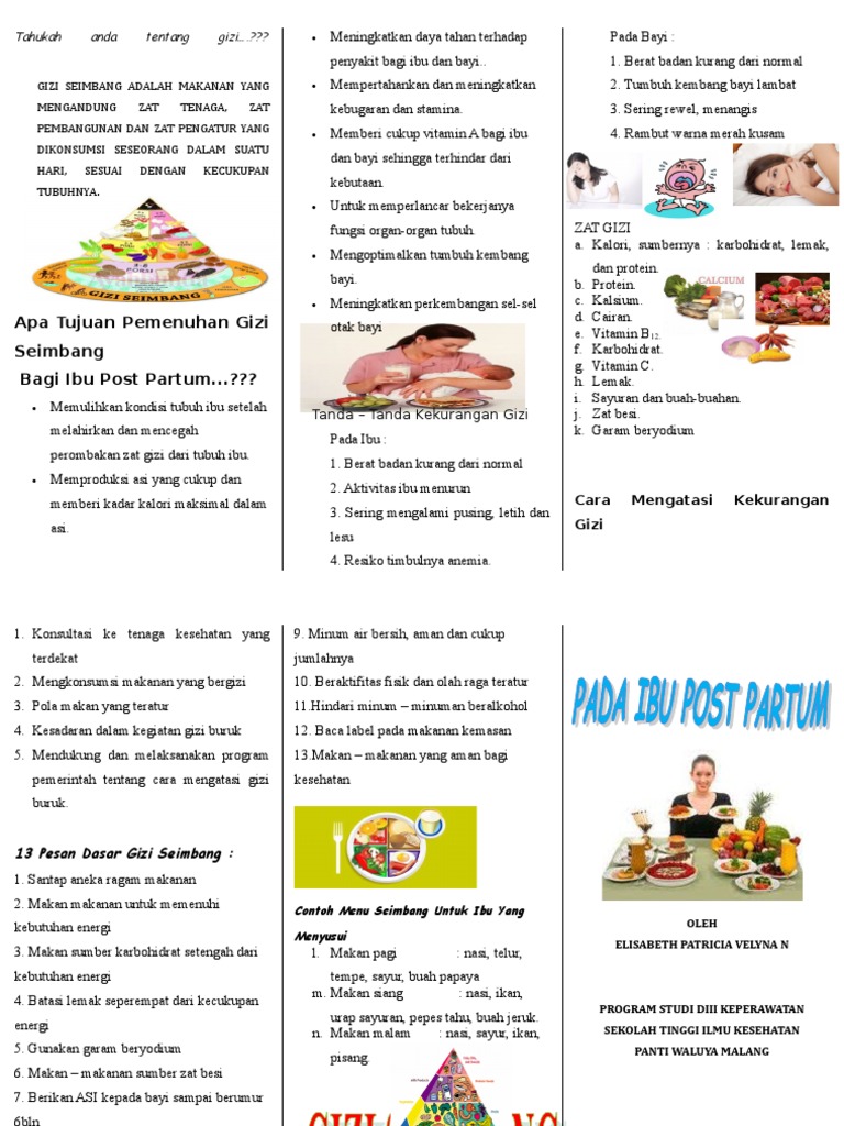 Leaflet Fix Ibu Post Partum | PDF