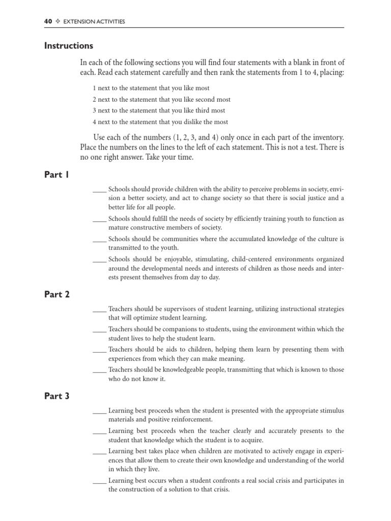 Intro - Curriculum Theory-Schiro Curriculum Theory Inventory | PDF ...