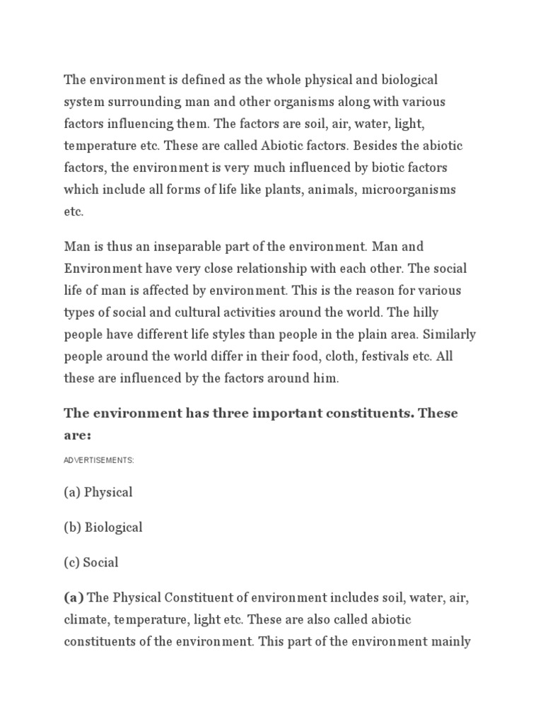 Understanding the Interconnected Relationship Between Humans and the ...