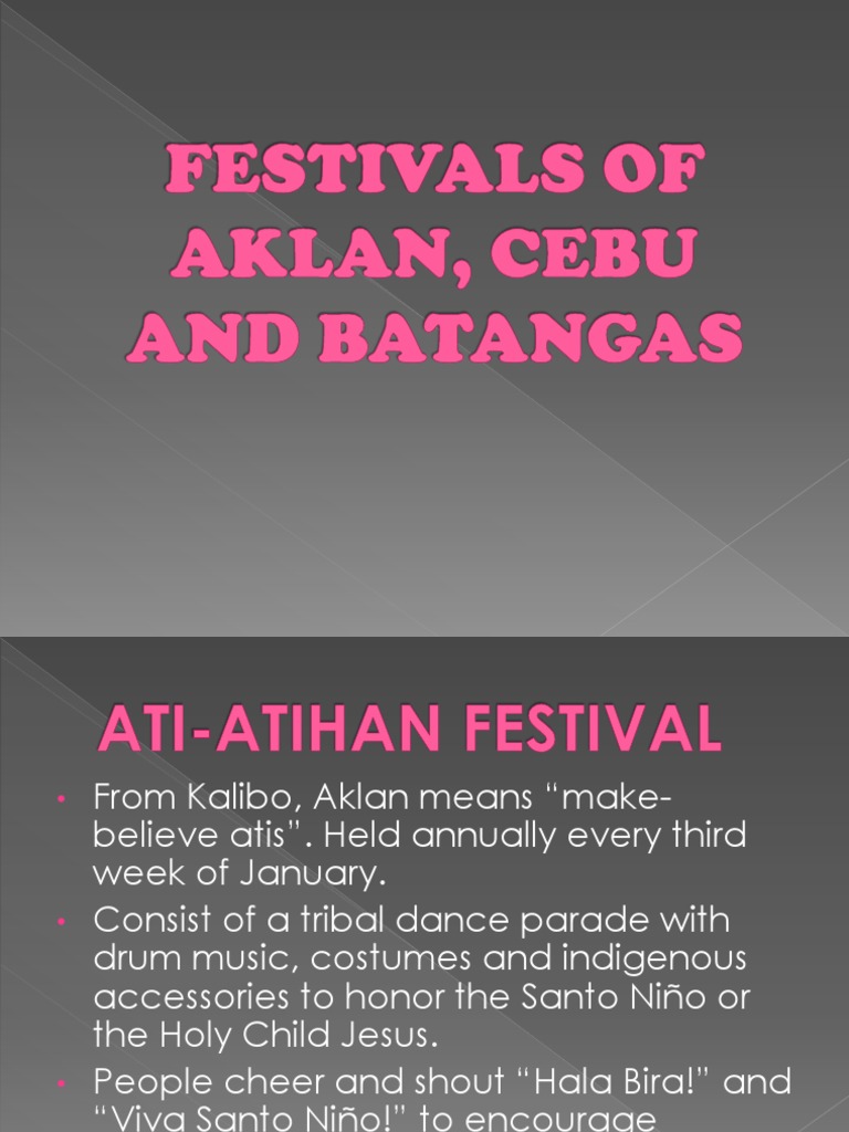 Aklan's Ati-Atihan Festival Overview | PDF