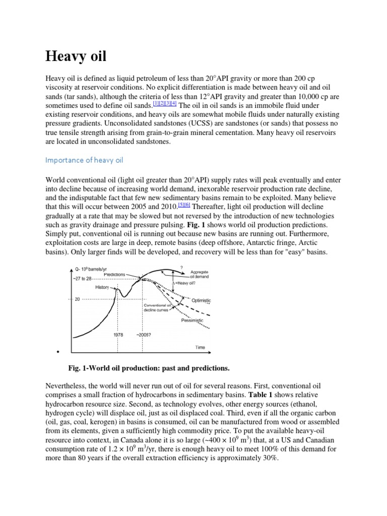 Importance of Heavy Oil | PDF | Petroleum | Oil Sands