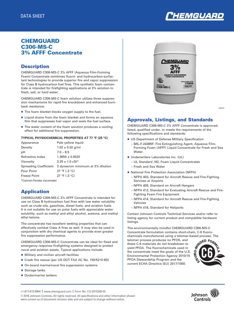 ChemGuard AFFF | PDF | Chemical Process Engineering | Chemistry