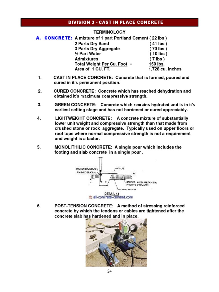 Divsion 3 Concrete Cast in Place | PDF | Concrete | Structural Engineering