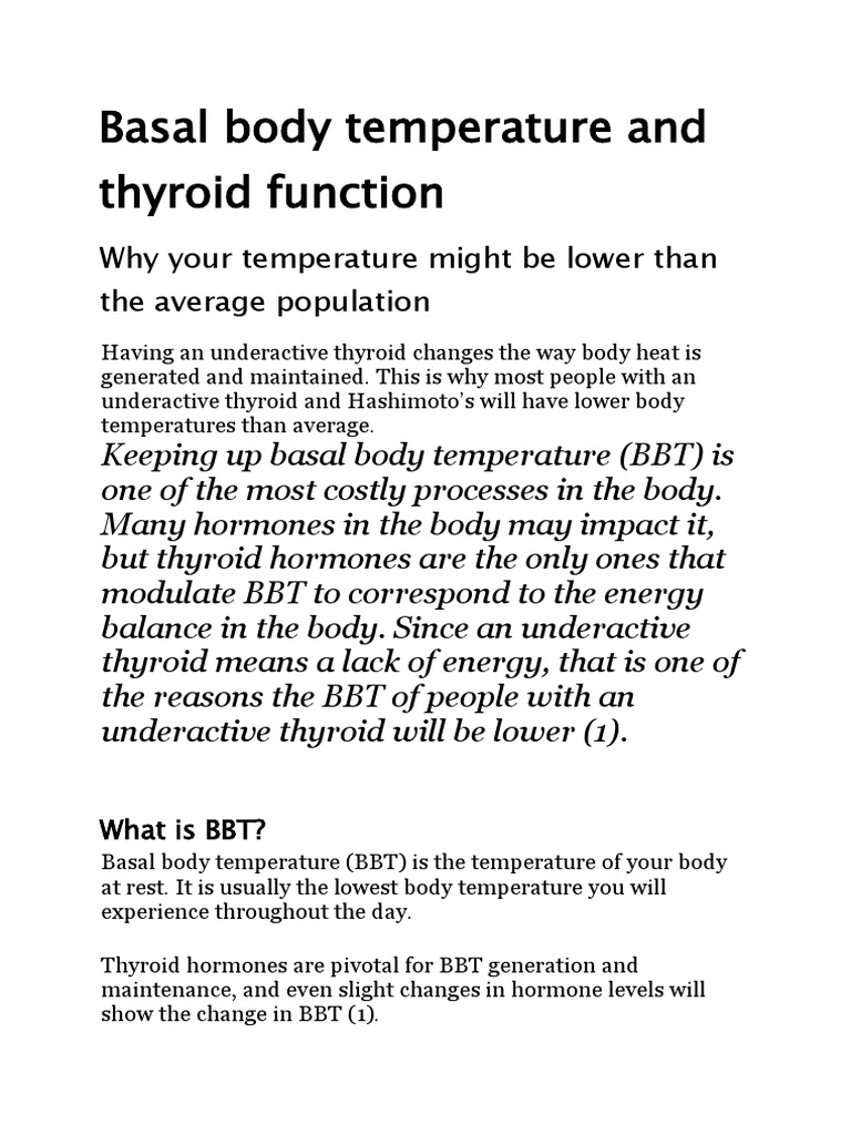 Basal Body Temperature and Thyroid | PDF | Autoimmunity | Thyroid