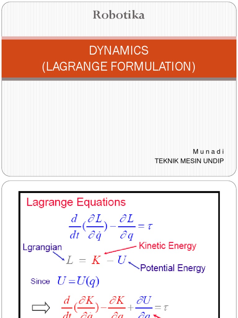 Lagrange Formulation | PDF