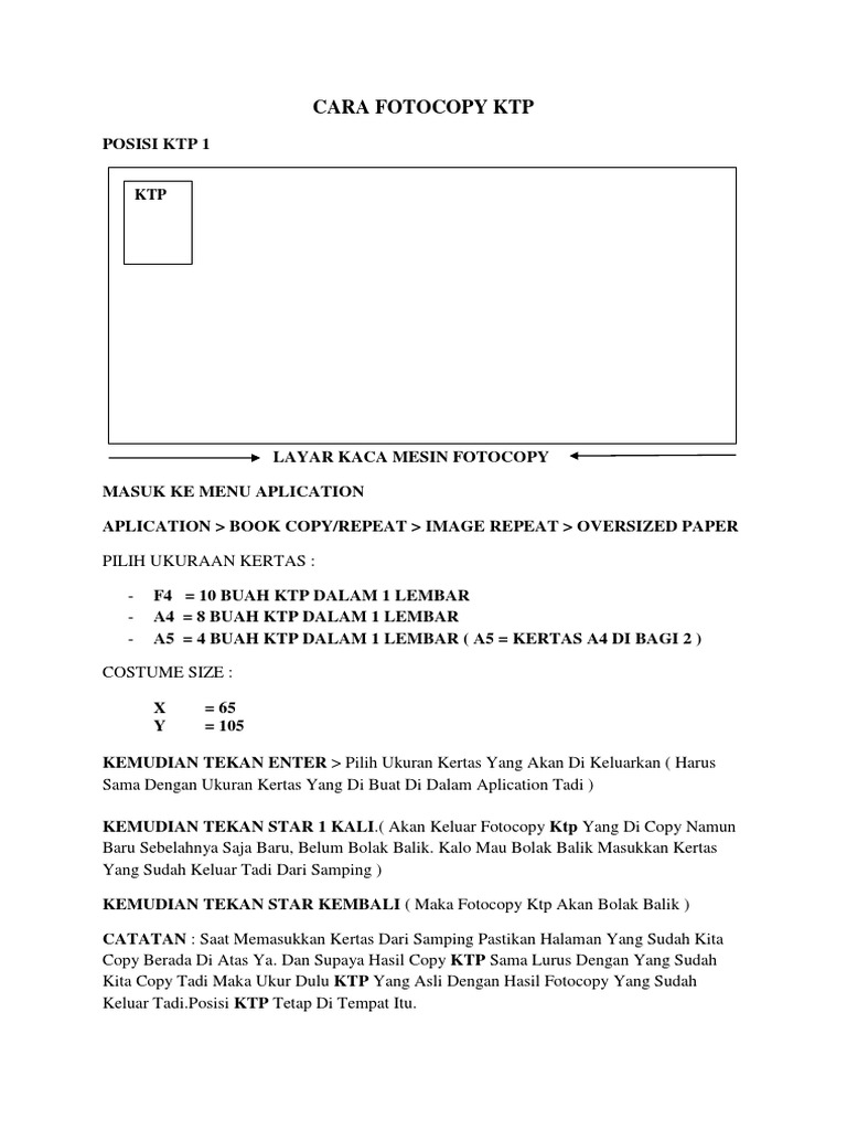 Cara Fotocopy KTP | PDF