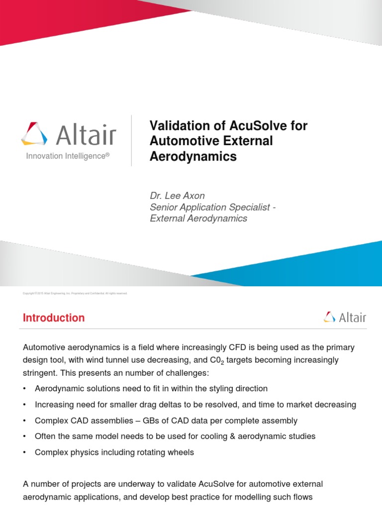 Atcx CFD Altair La | PDF | Computational Fluid Dynamics | Wind Tunnel