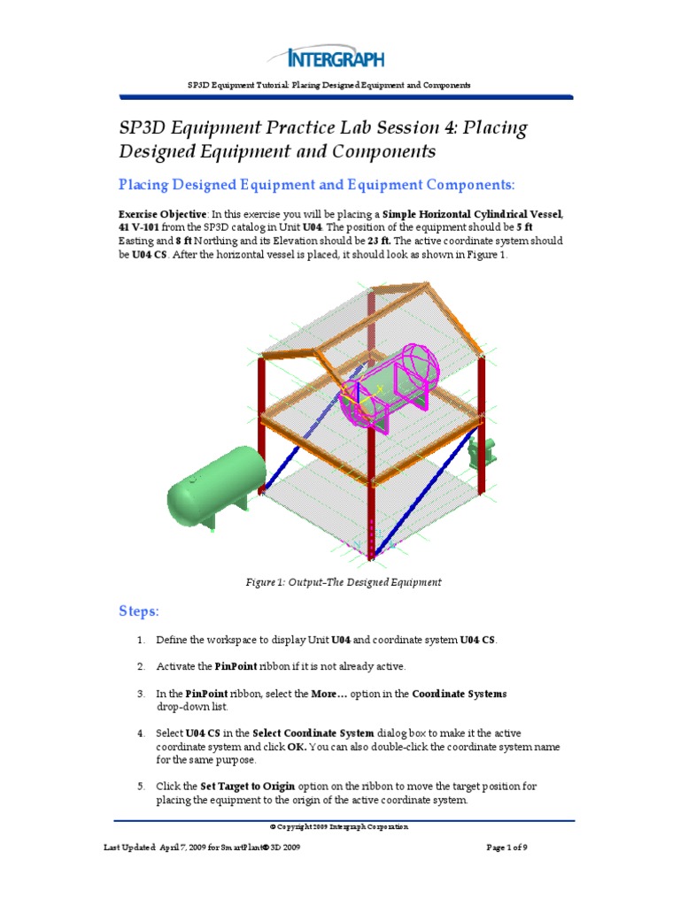 SP3D Equipment S4 Practice Lab | PDF | Dialog Box | Geometry