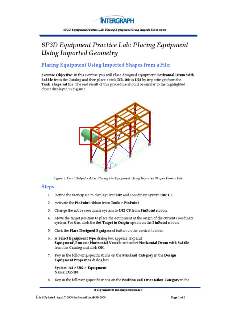 SP3D Equipment S6 Practice Lab | PDF | Dialog Box | Software
