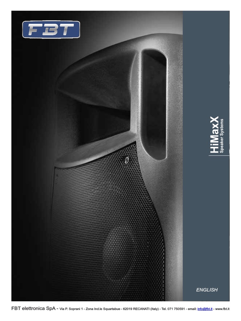 Manual Boxe Profesionale FBT HIMaxX PDF | PDF | Electrical Components ...