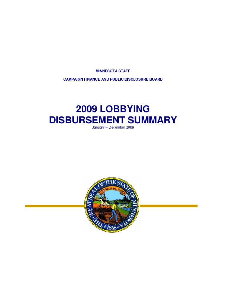 LBSM Calendar Year 09 | PDF | Lobbying In The United States | Minnesota