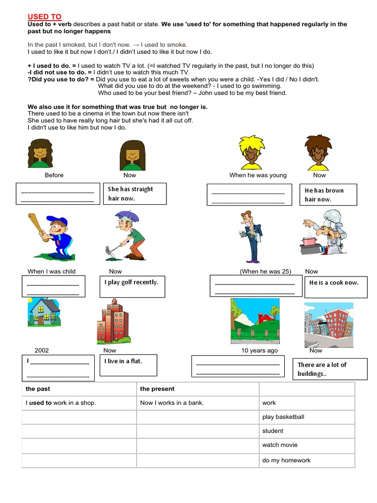 Used To Fun Activities Games Grammar Drills Reading Compre 34914 | PDF ...