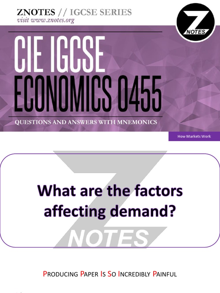 Cie Igcse Economics 0455 Mnemonics v2 Znotes | PDF | Monopoly | Taxes