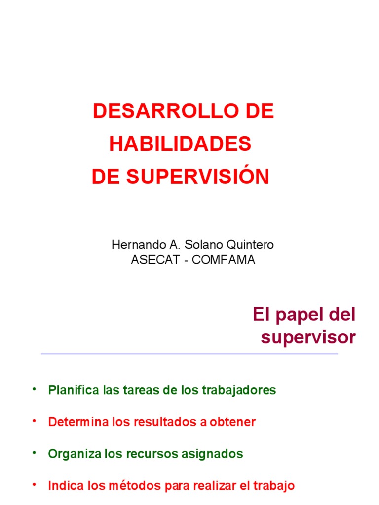 Supervision Efectiva | PDF | Calidad (comercial) | Liderazgo