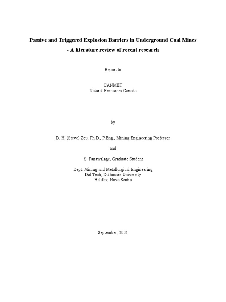 Explosion Barriers in Coal Mining Safety | PDF | Ultraviolet | Explosion