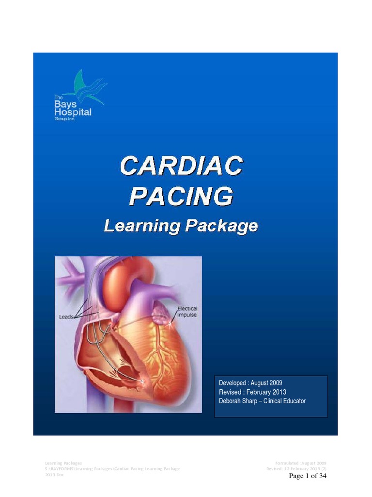 Cardiac Pacing Learning Package 2013 | PDF | Artificial Cardiac ...