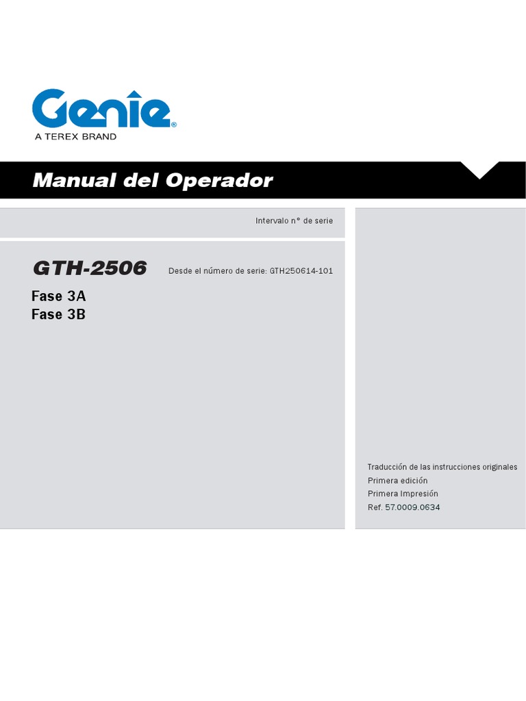Manual Del Operador Genie Manipulador PDF | PDF | Neumático | Naturaleza