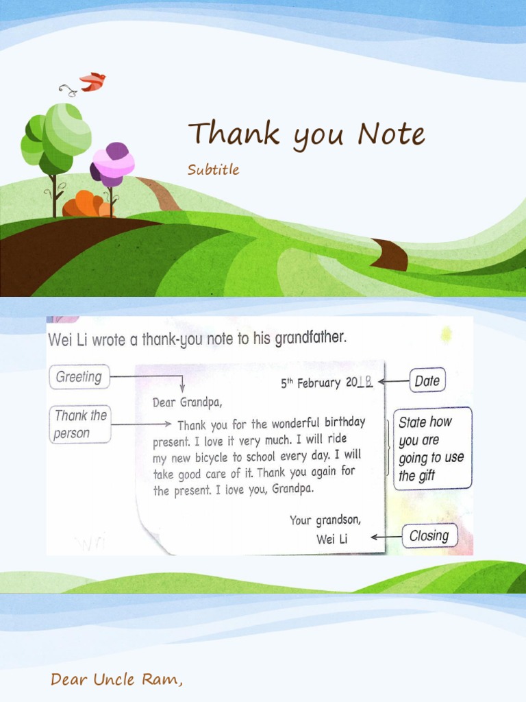 Thank You Note | PDF