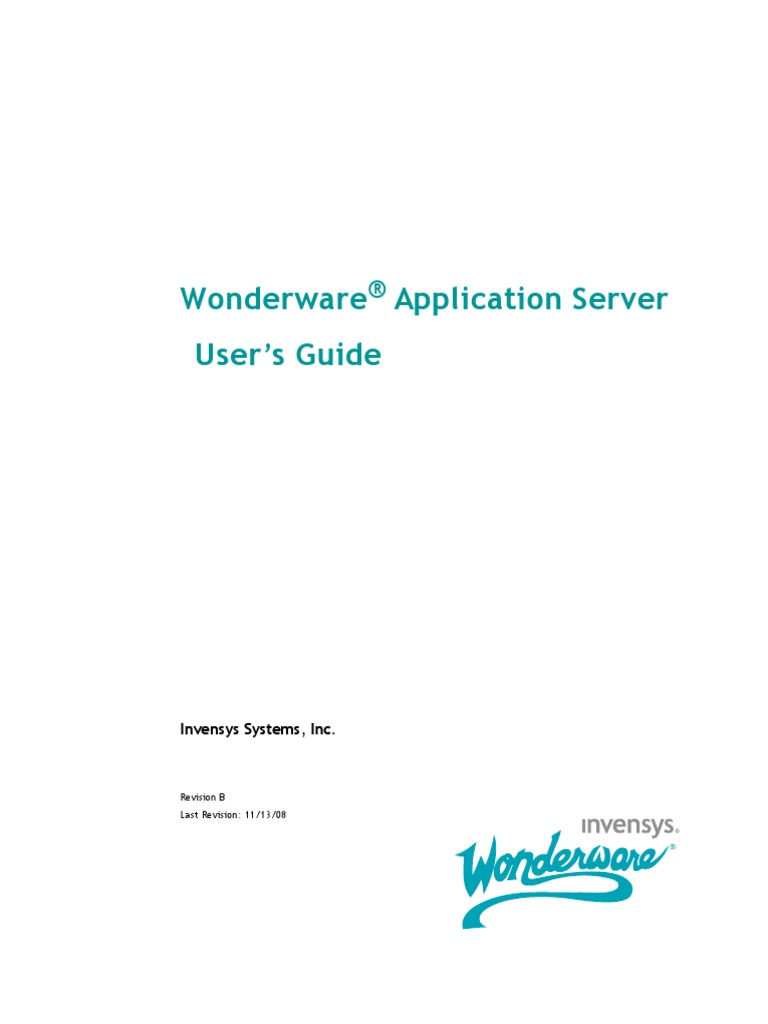 Wonderware Application Server User's Guide: Invensys Systems, Inc | PDF | Databases ...