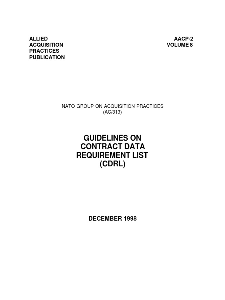Guidelines for Developing Effective Contract Data Requirement Lists ...