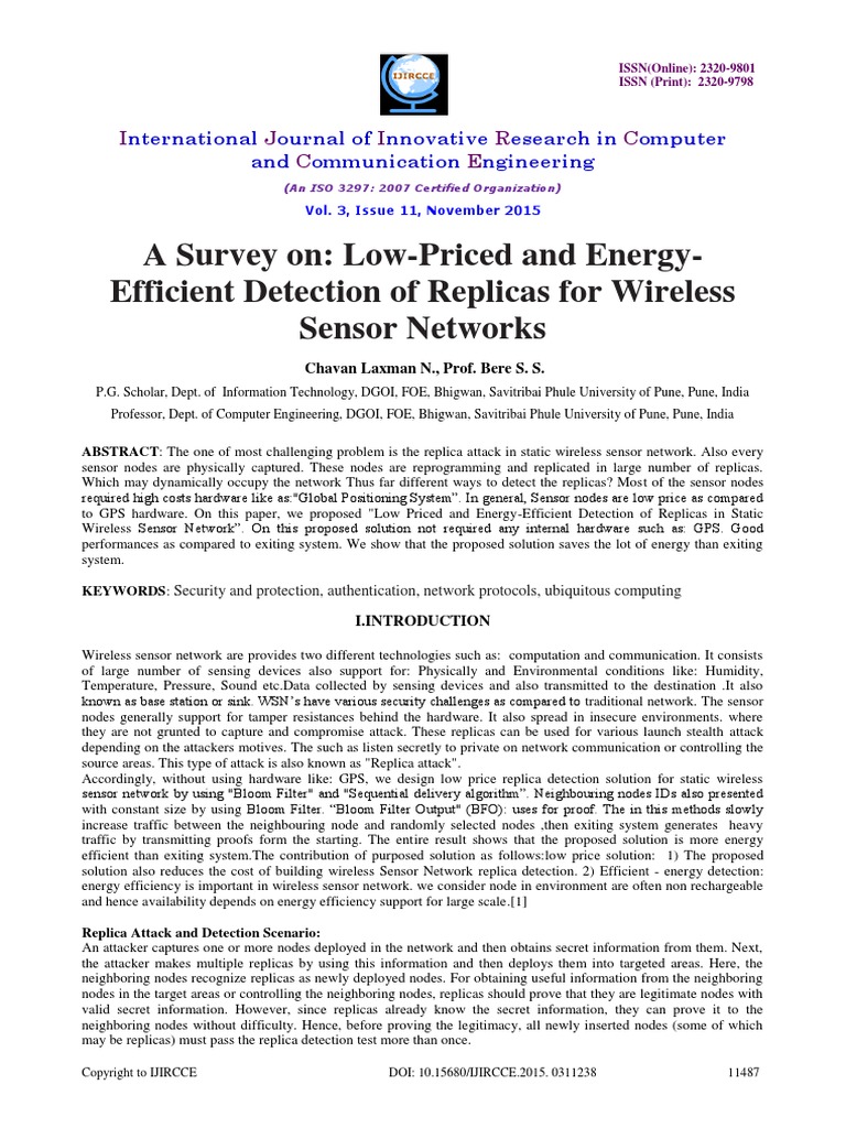 Base Paper | PDF | Wireless Sensor Network | Internet Of Things