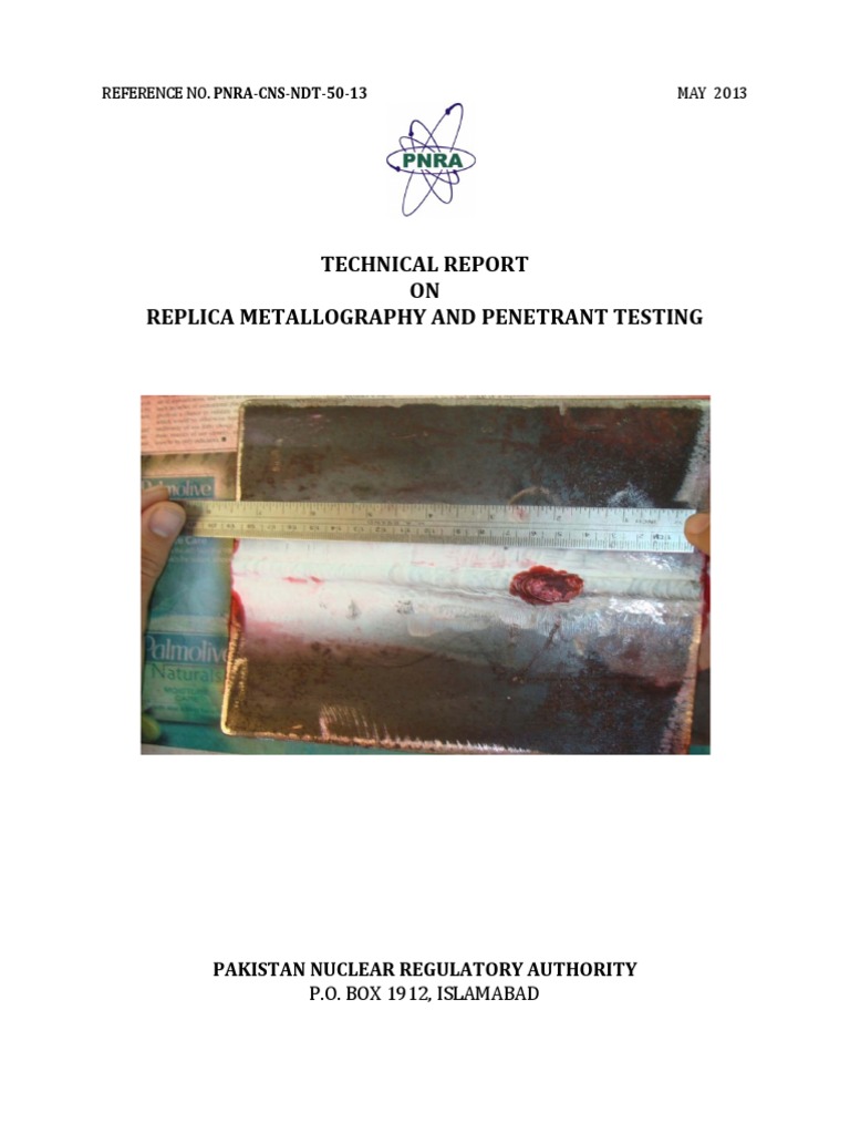 Replica Metallography and Penetrant Testing | PDF | Nondestructive ...