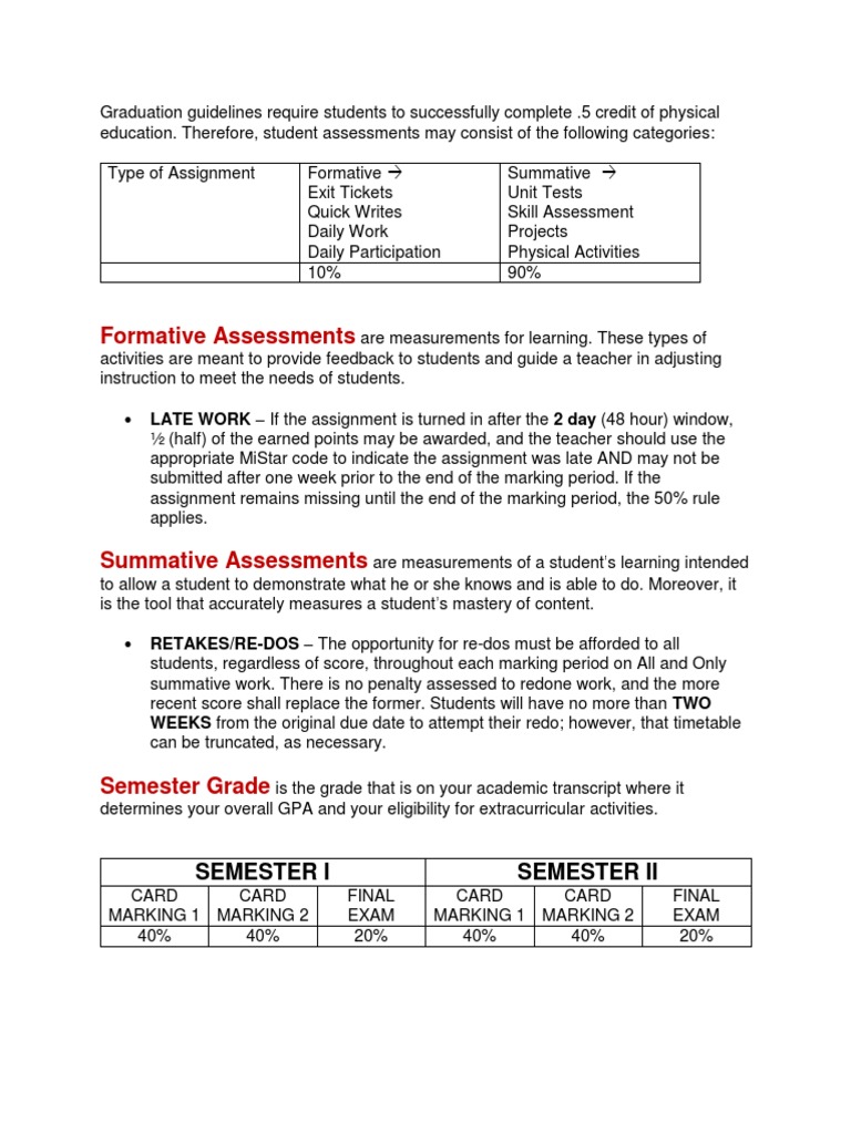 Pe Grading Procedures | PDF