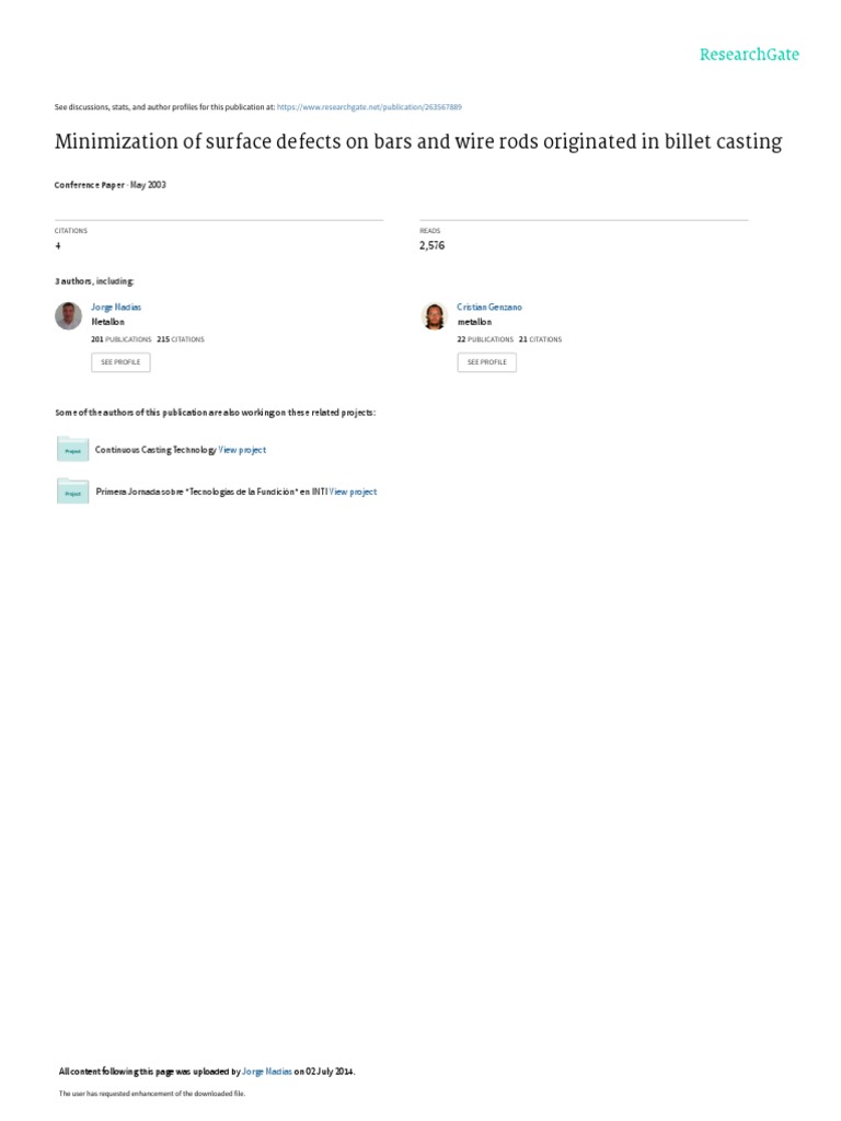 Wire Rod Surface Defects | PDF | Fracture | Materials Science