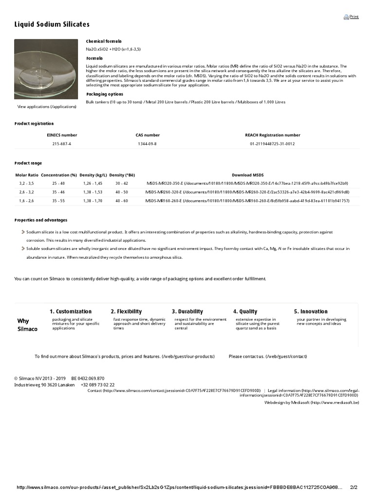Silica For Adhesives Brochure | PDF | Silicon Dioxide | Silicate