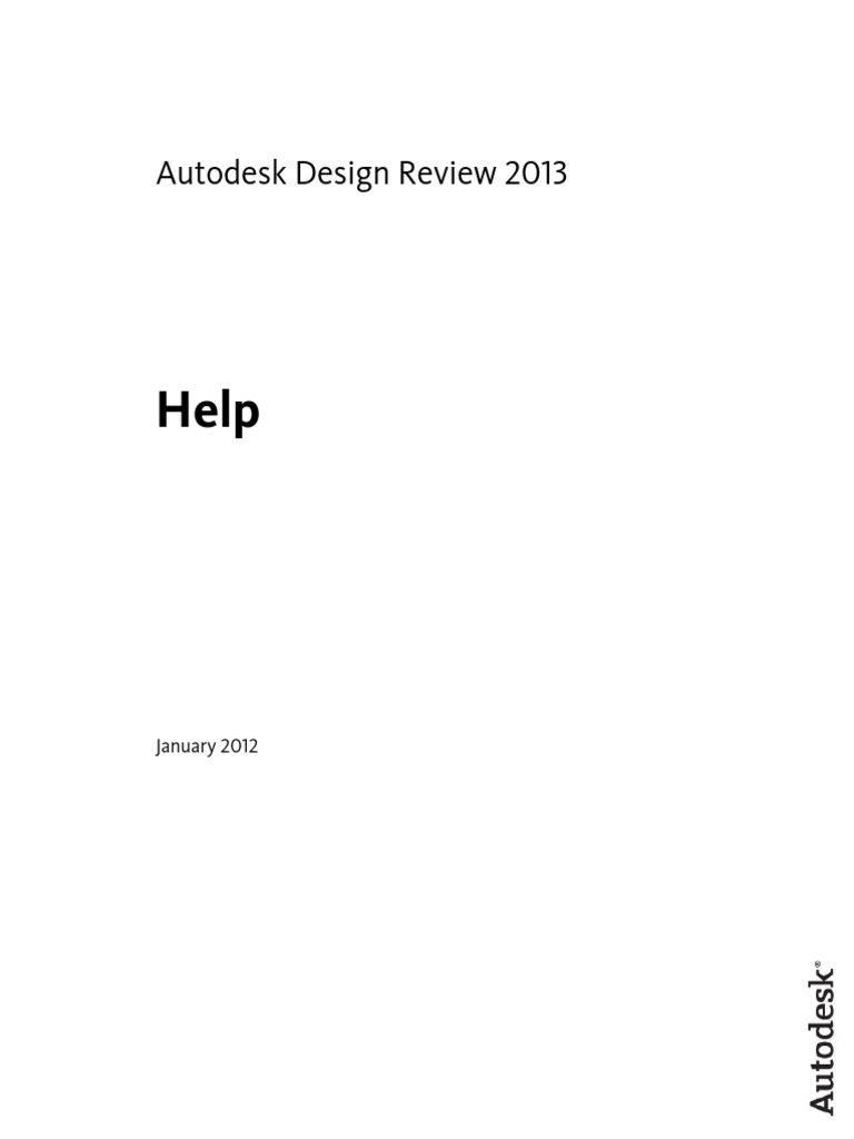 Autodesk Design Review 2013 Help | PDF | Menu (Computing) | Button ...
