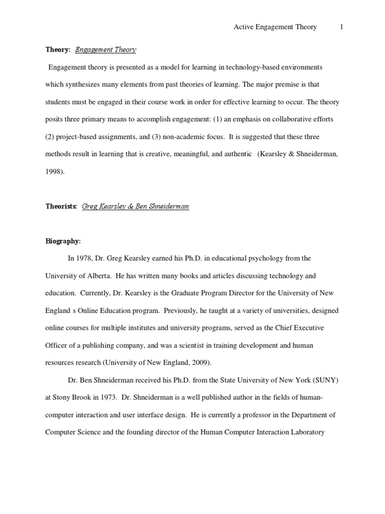 Engagement Theory | Download Free PDF | Project Based Learning ...
