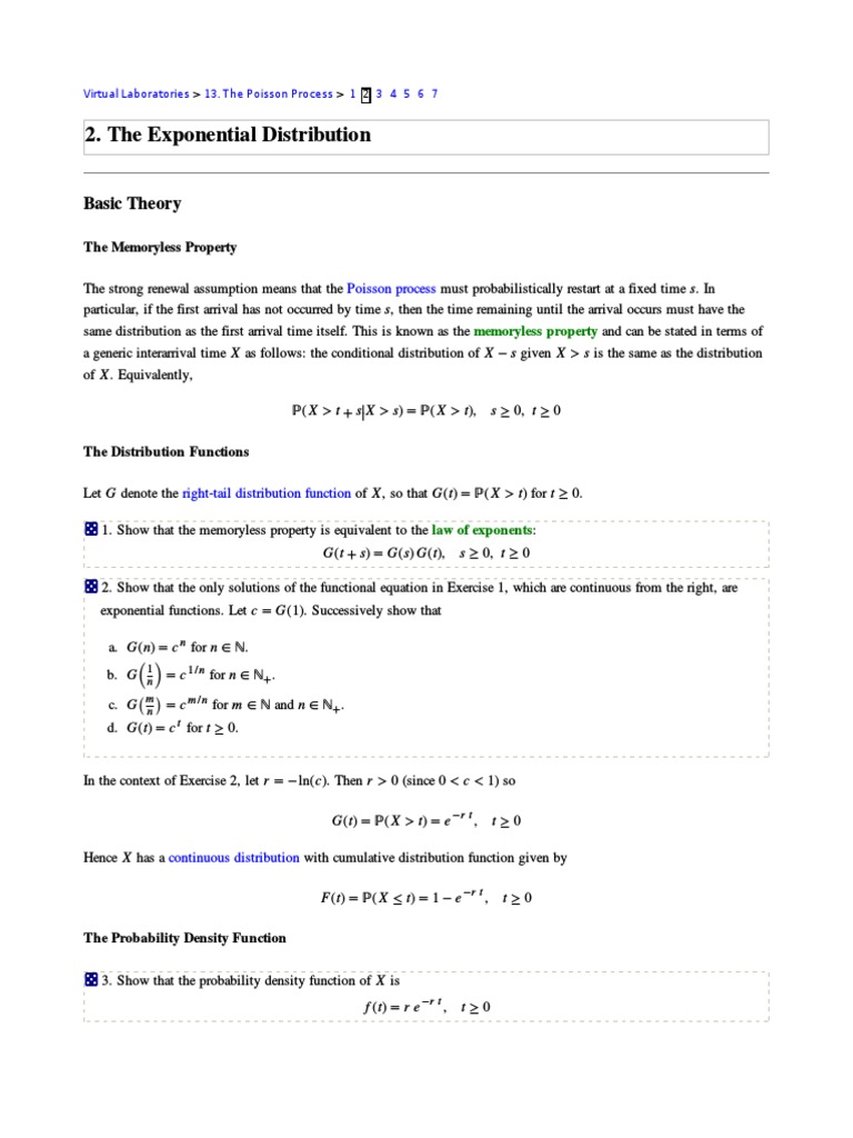 Exponential PDF | PDF | Probability Distribution | Stochastic Process
