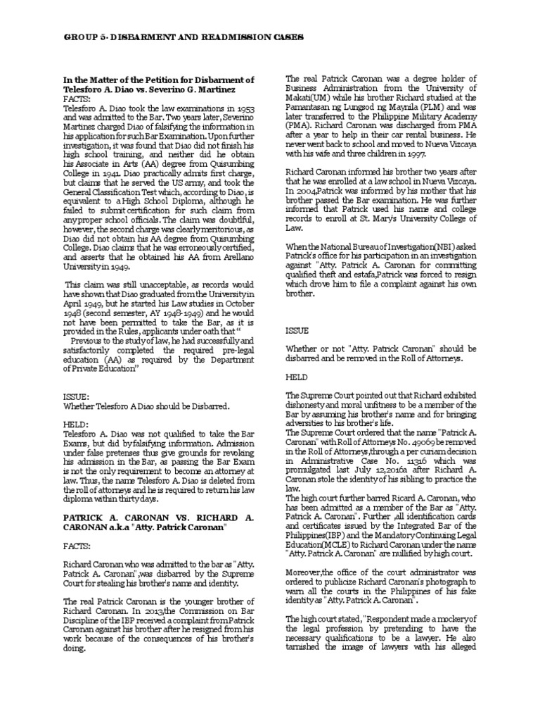 Documents Case | PDF | Disbarment | Lawyer